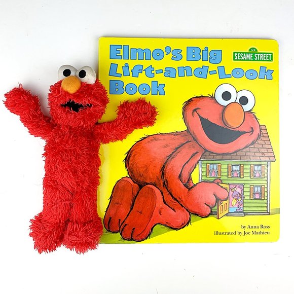 Toys | Sesame Street Elmos Lift Look Book Plush Toy | Poshmark